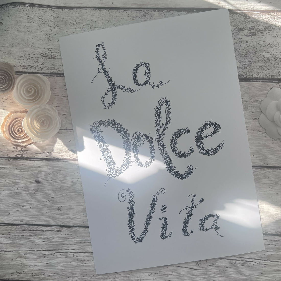 lettering, art print, Giclee, typography, floral – Kraft Space