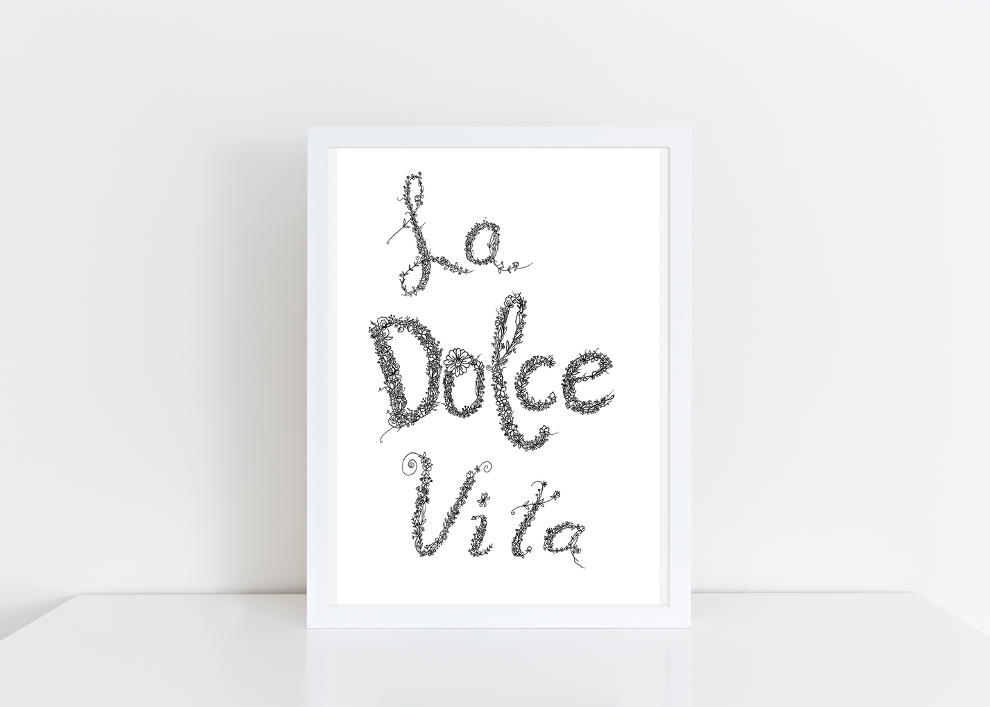 lettering, art print, Giclee, typography, floral – Kraft Space