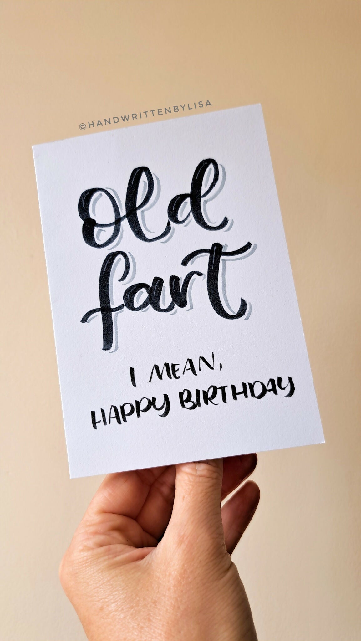 Rude but Refined: Handwritten, Black Ink Calligraphy Card for the ...
